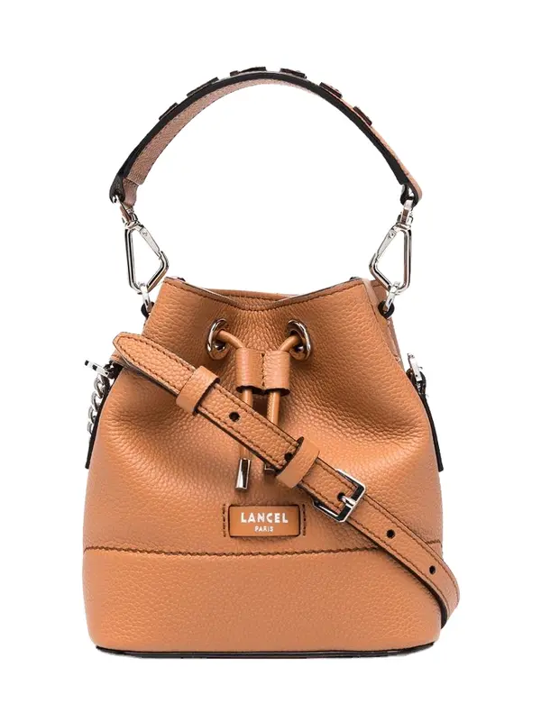 LANCEL Drawstring Bucket Bag - Brown