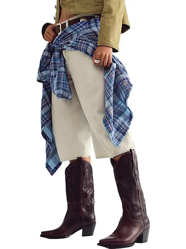 Jeffrey Campbell Dagget Western Boots - Dark Tan