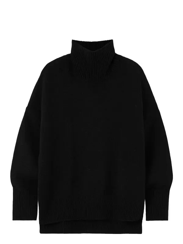 LISA YANG Heidi Cashmere Turtleneck Sweater - Black