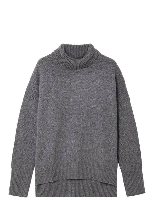 LISA YANG Heidi Cashmere Turtleneck Sweater - Gray
