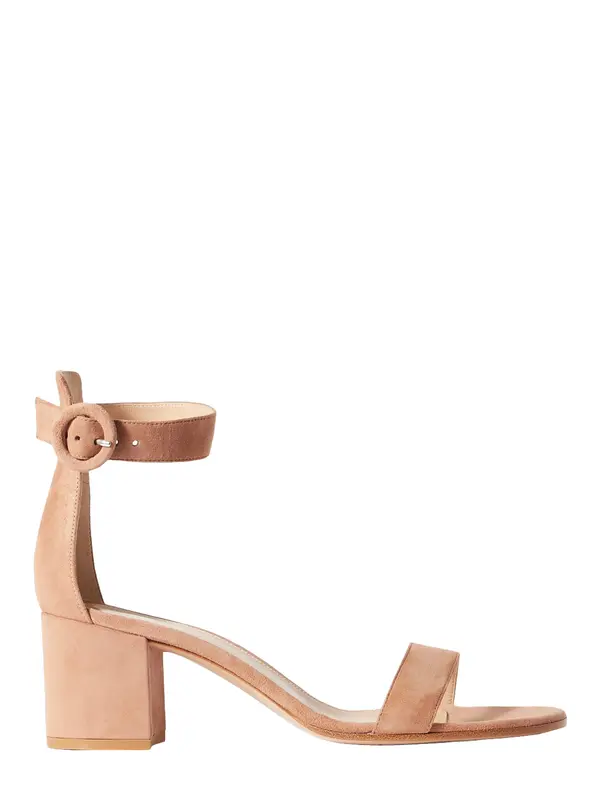 GIANVITO ROSSI Versilla 60 Suede Sandals - Brown