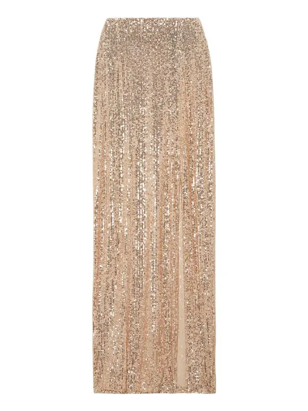 TOM FORD Sequined Tulle Maxi Skirt - Rose Gold