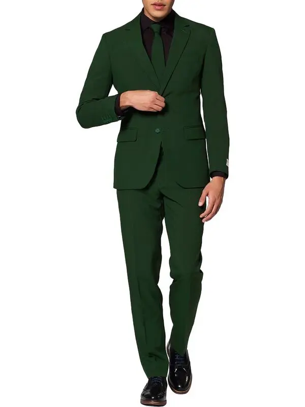 Opposuits Glorious Slim Fit Two-piece Suit & Tie Set - Green