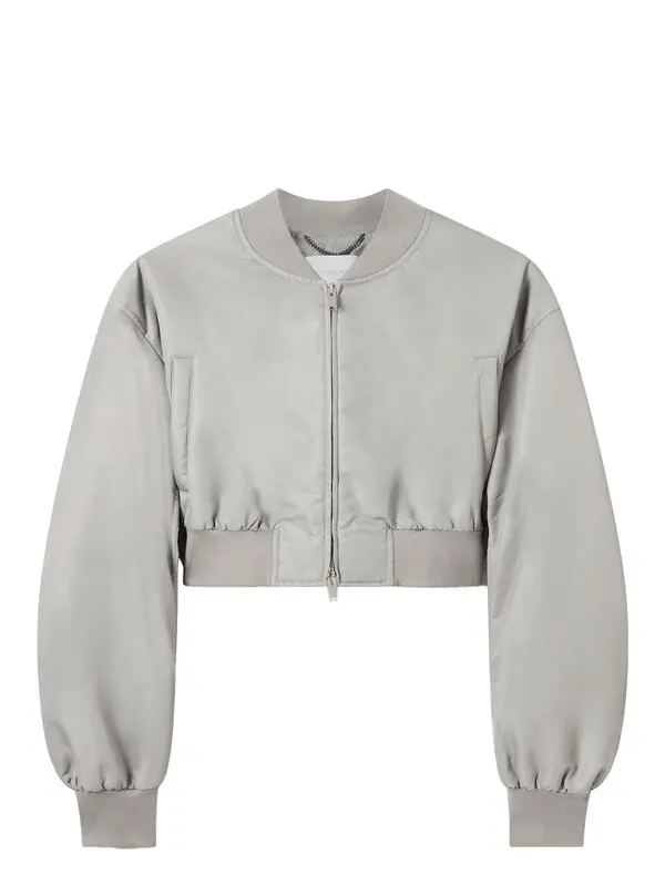 Stella McCartney Cropped Bomber Jacket - Sage