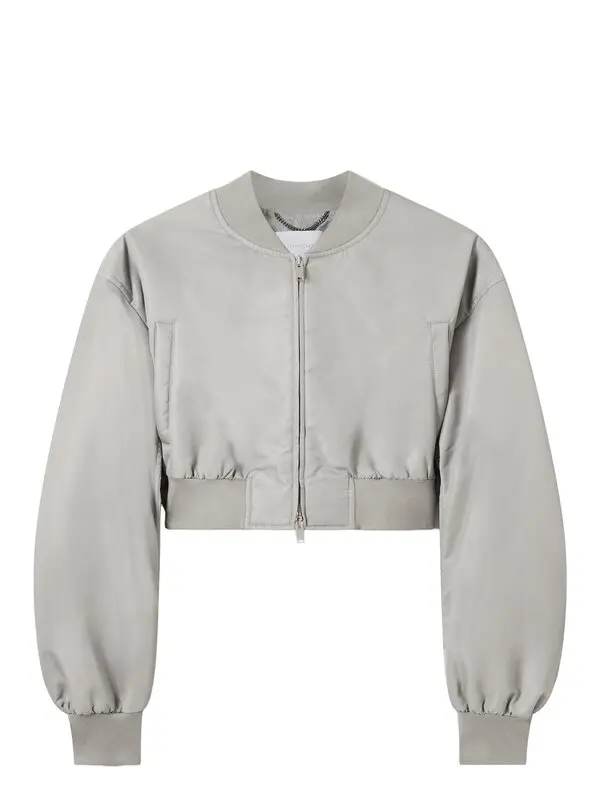 Stella McCartney Cropped Bomber Jacket - Sage