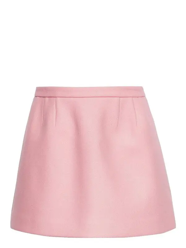Red Valentino Wool-blend Felt Mini Skirt - Baby Pink