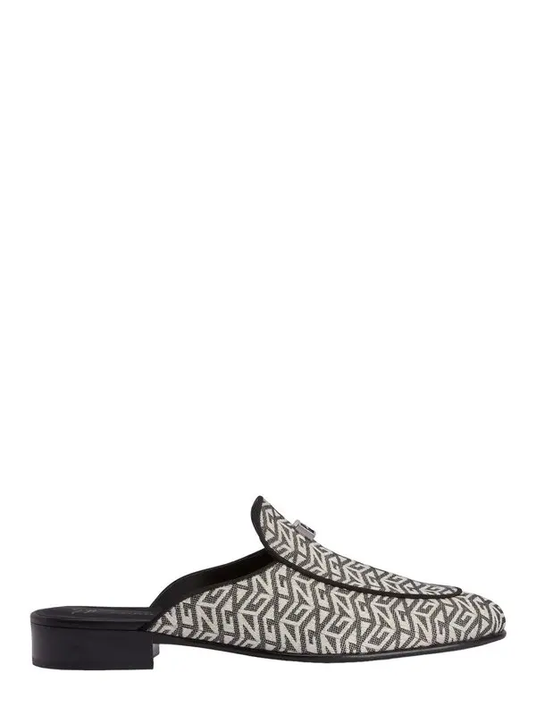 GIUSEPPE ZANOTTI Rudolph Monogram Print Loafers - Neutrals