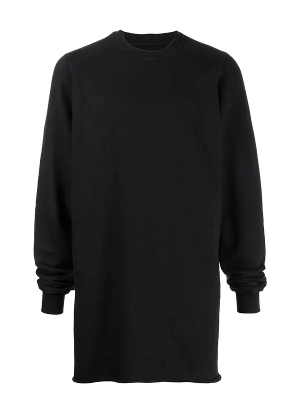 Rick Owens Cut-out Cotton Sweatshirt - Black