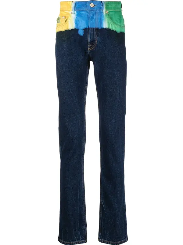 Versace Colour-block Jeans - Black