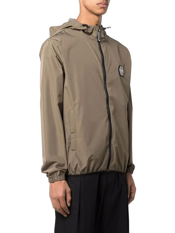 Philipp Plein Zipped Windbreaker Jacket - Green