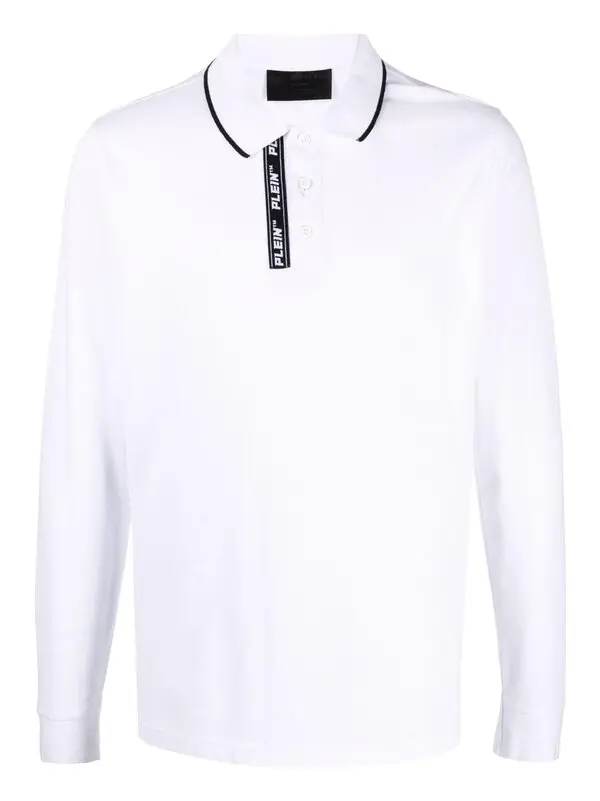 Philipp Plein Logo Embroidered Polo Shirt - White