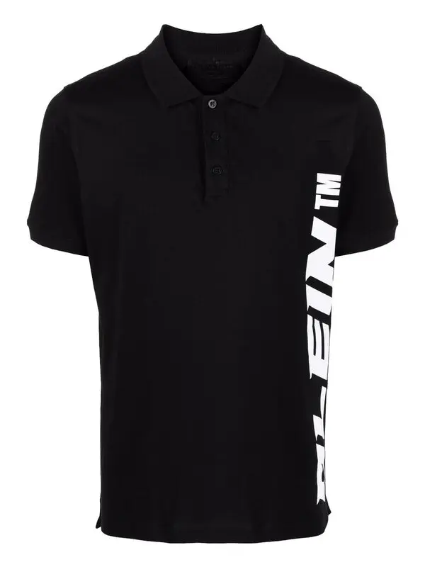 Philipp Plein Logo Short-sleeve Polo Shirt - Black