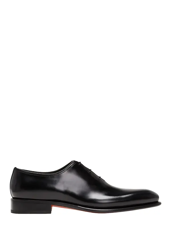 Santoni Leather Dress Oxfords - Black