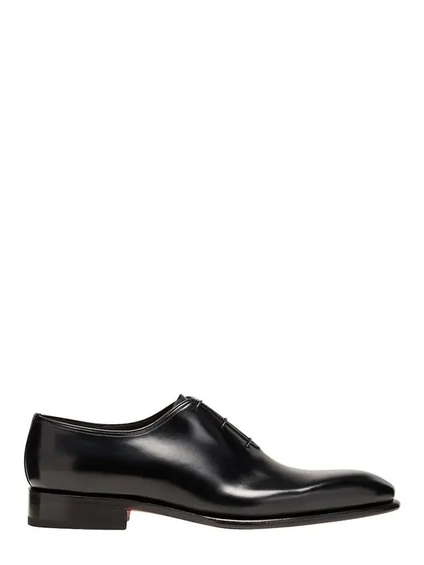 Santoni Leather Dress Oxfords - Dark Brown