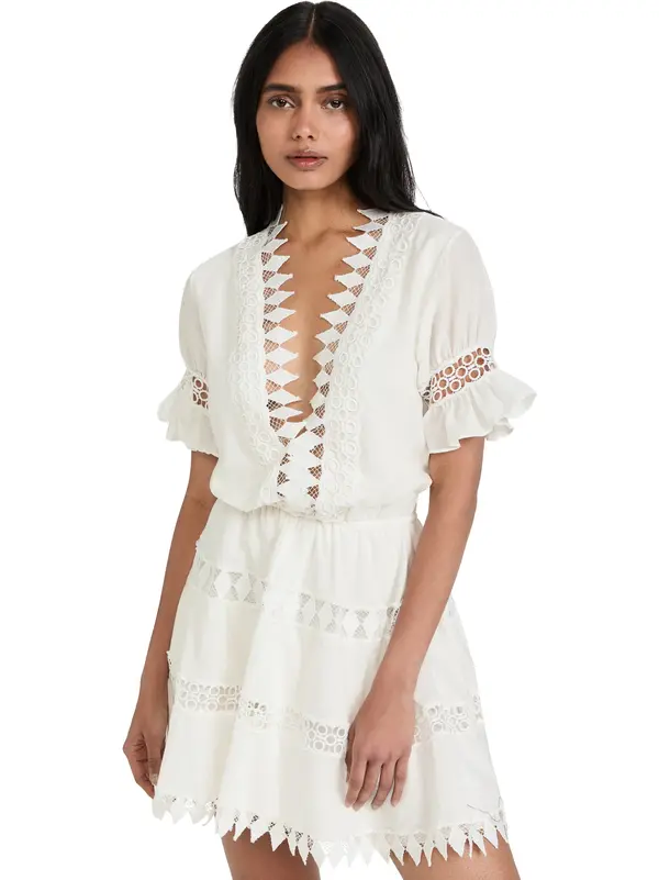 Peixoto Ora Mini Dress - White