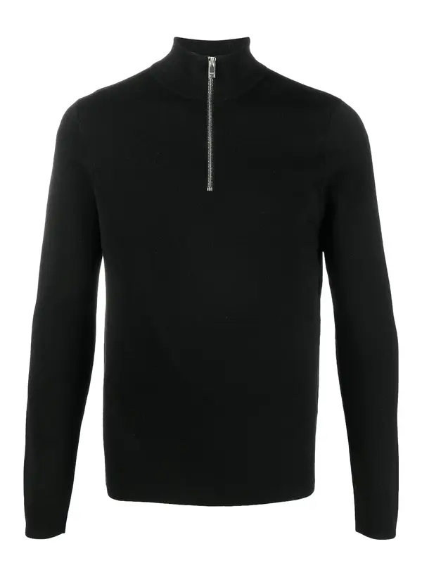 Sandro Half-zip Jumper - Black