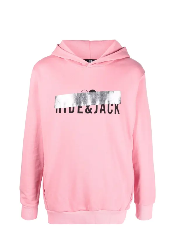 HIDE&JACK Logo-print Pullover Hoodie - Pink