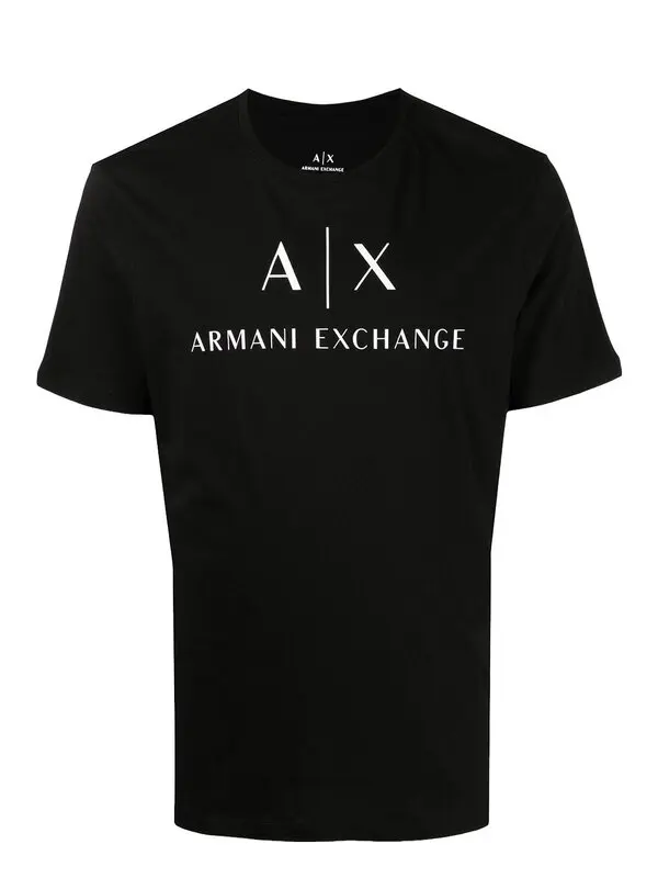 Armani Exchange Logo-print Cotton T-shirt - Black