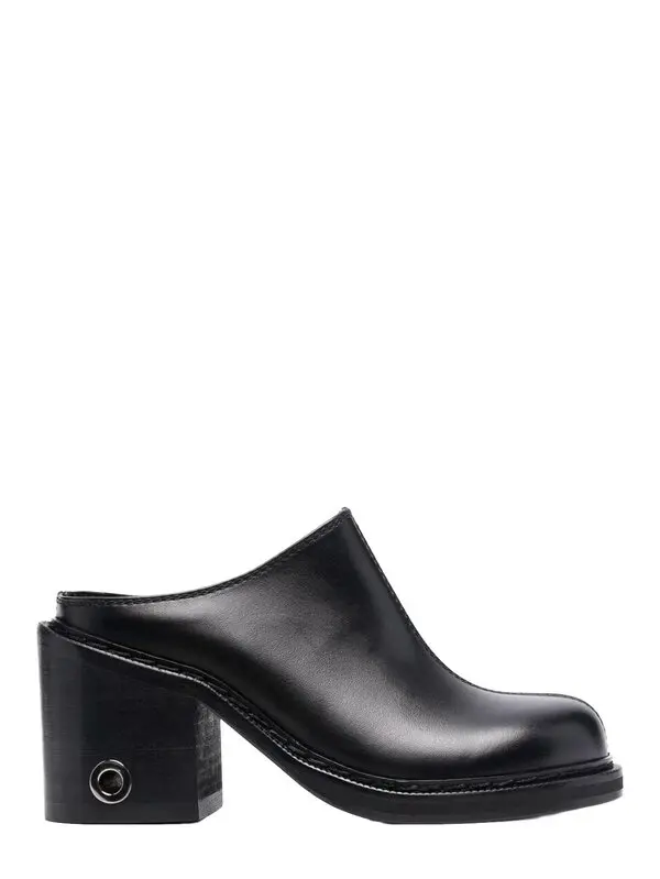 Sunnei 95mm Leather Mules - Black