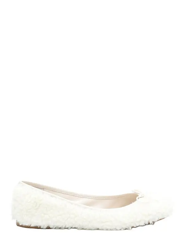 STUDIO CHOFAKIAN Loby Textured Ballerinas - White