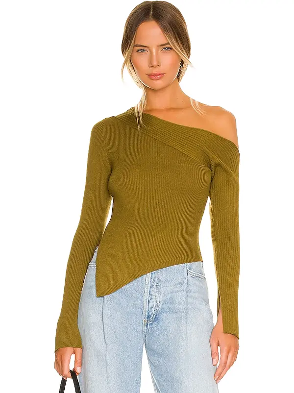 CAMILA COELHO Shauna Sweater - Olive Green