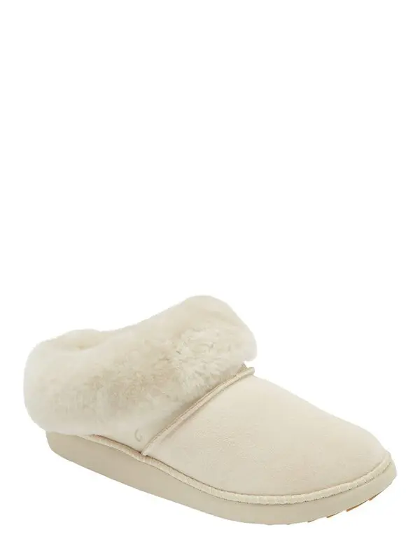Olukai Ku'i Genuine Shearling Slipper - Puka / Puka