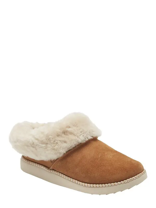Olukai Ku'i Genuine Shearling Slipper - Tan/bone