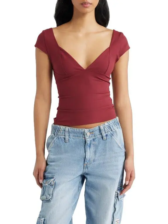 Free People Duo Corset Top - Pomegranate