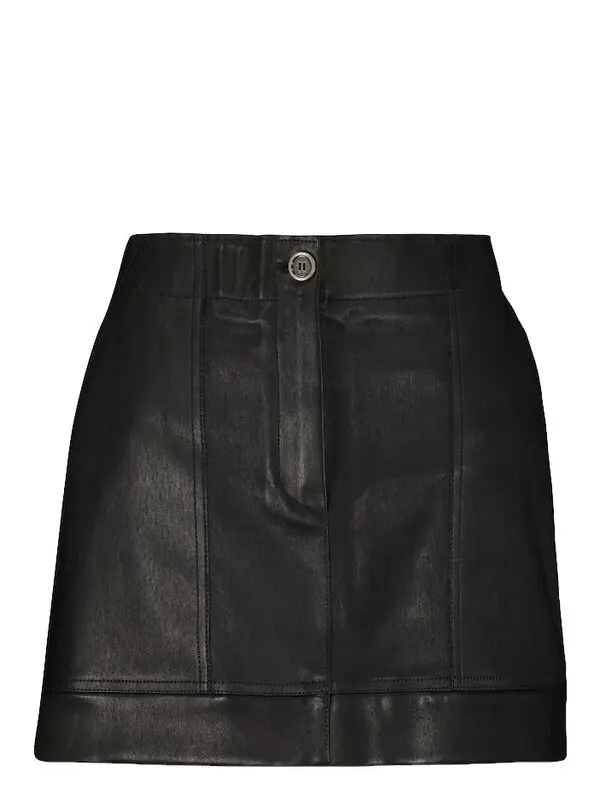 Stouls Linette Leather Mini Skirt - Black