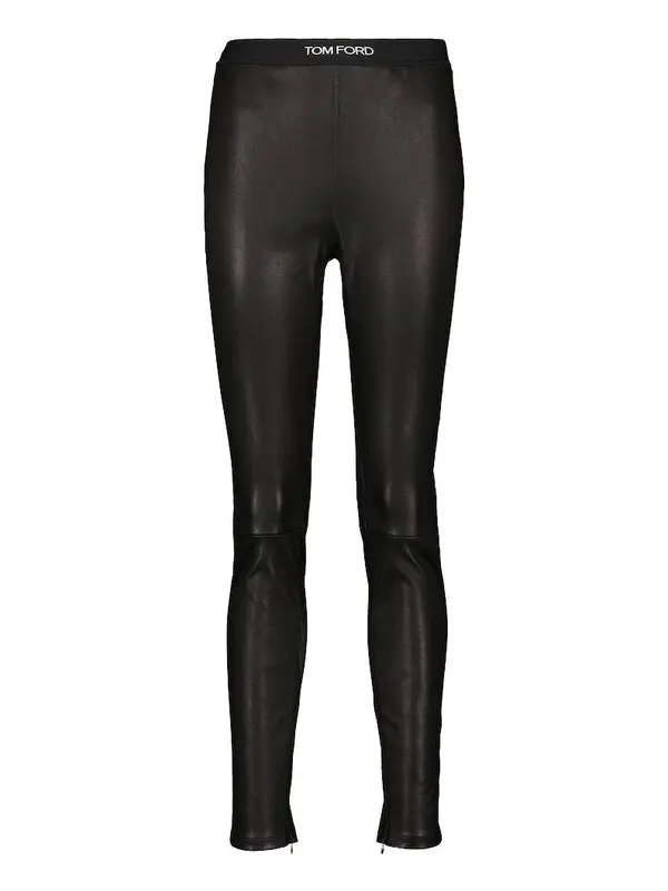 TOM FORD Leather Leggings - Black