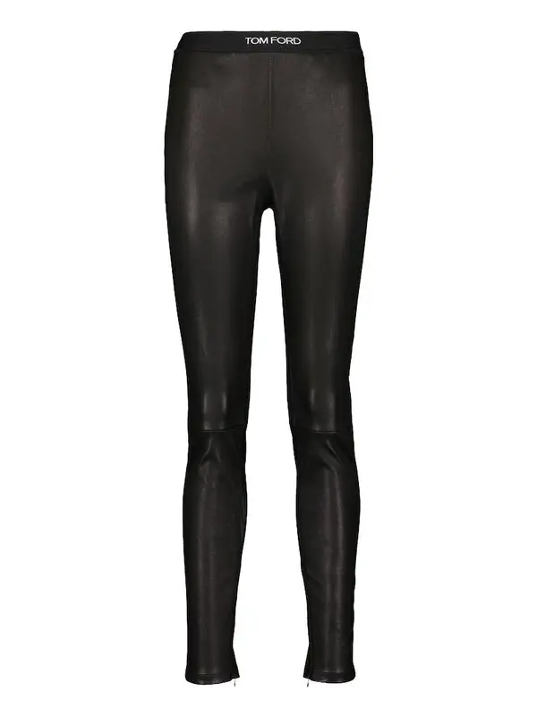 TOM FORD Leather Leggings - Black