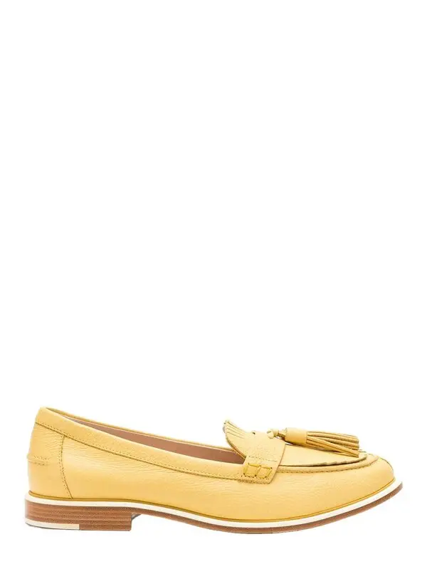 TOD'S Leather Loafers - Yellow