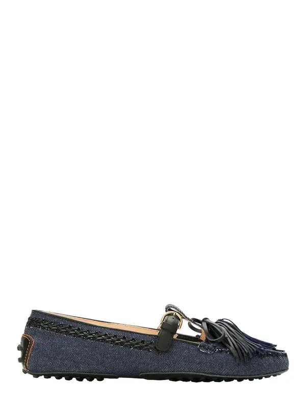 TOD'S Gommino Denim Loafers - Blue