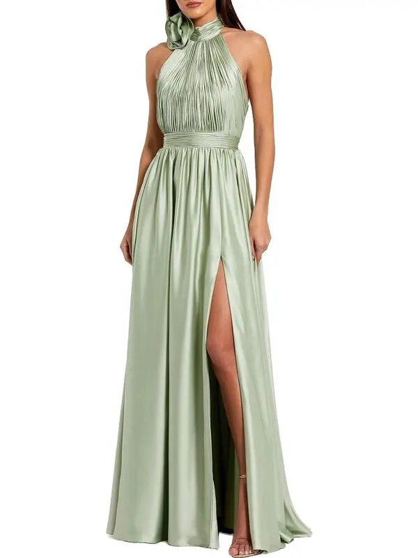 Mac Duggal Chiffon Halter Gown - Sage