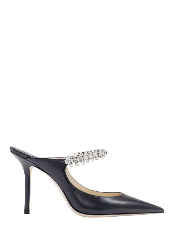 JIMMY CHOO Bing Patent Crystal-strap High-heel Pumps - Black