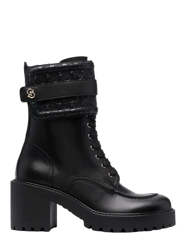 FERRAGAMO Shiraz Leather Boots - Black