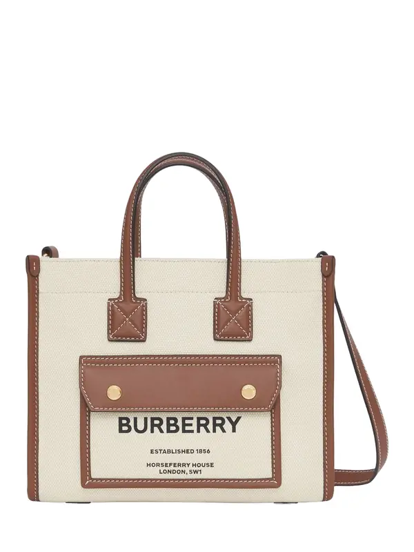 Burberry Mini Freya Tote - Neutrals