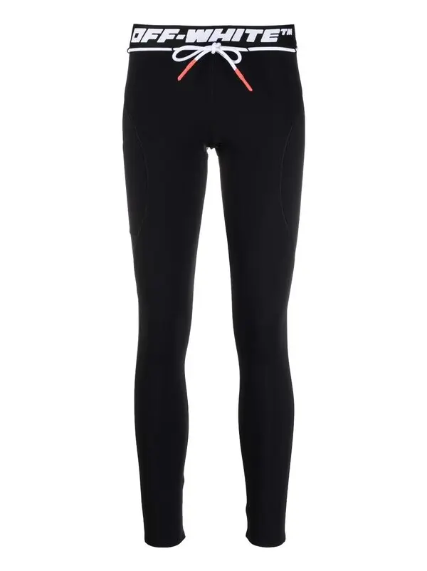 Off-White Logo-tape Performance Leggings - Black