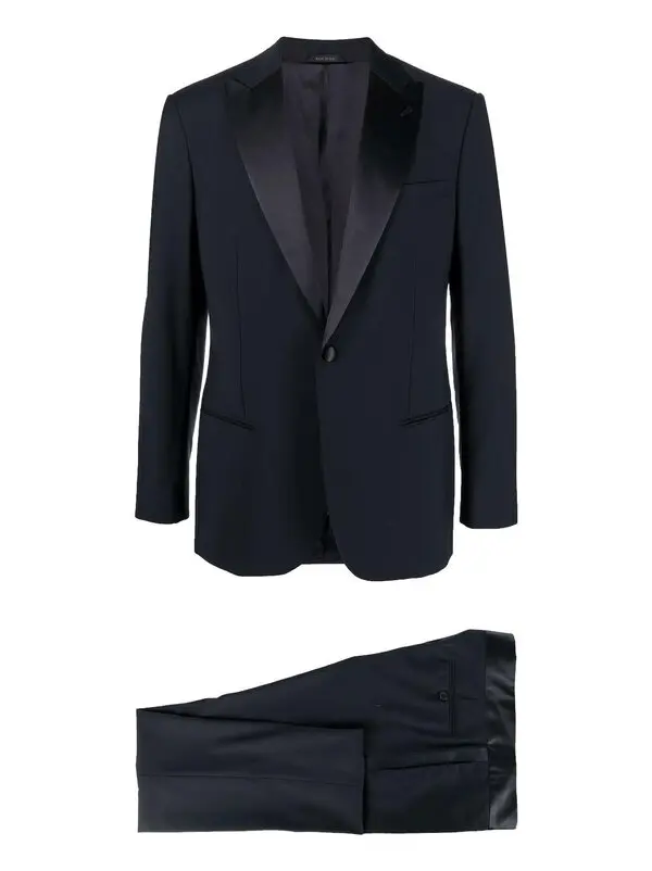 Giorgio Armani Single-breasted Tailored Dinner Suit - Blue