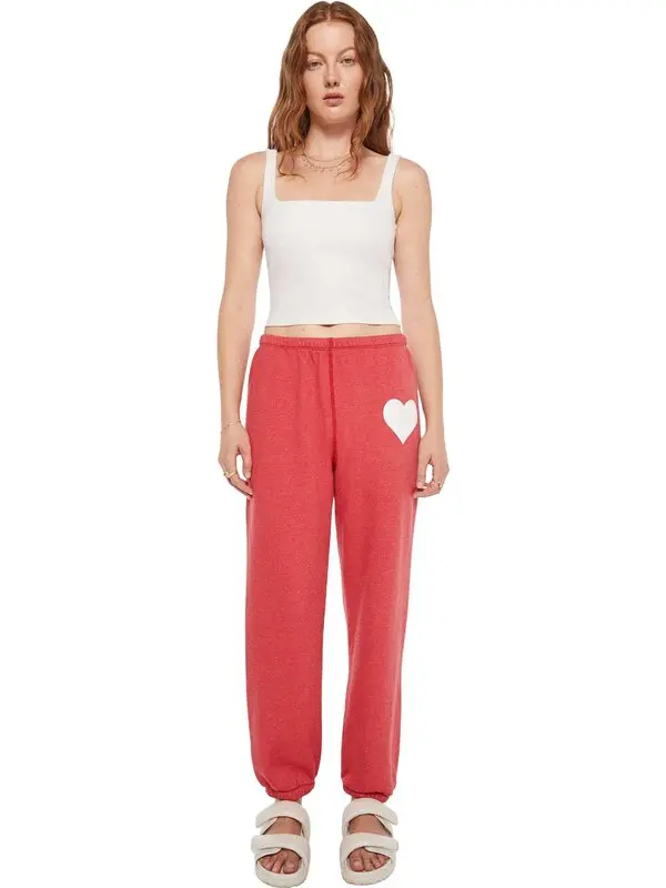 Sprwmn Heart Sweatpants - Red