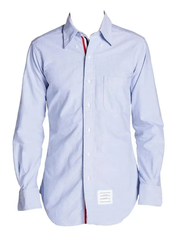 Thom Browne Classic Button-down Long-sleeve Dress Shirt - Light Blue