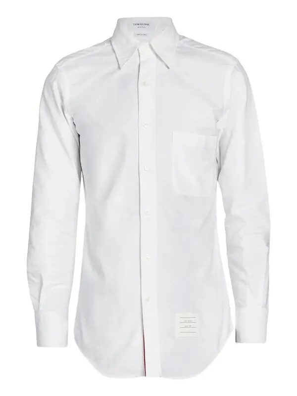 Thom Browne Classic Button-down Long-sleeve Dress Shirt - White