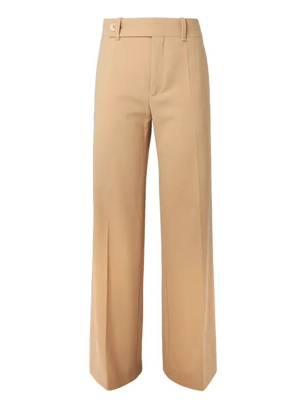 Chloé Wool-blend Wide-leg Pants - Neutrals
