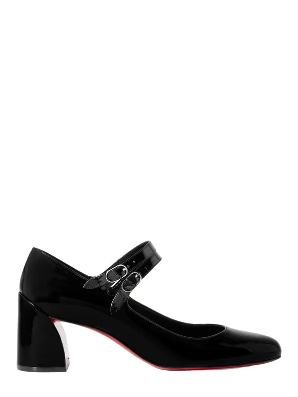 CHRISTIAN LOUBOUTIN Miss Jane 55 Patent-leather Pumps - Black