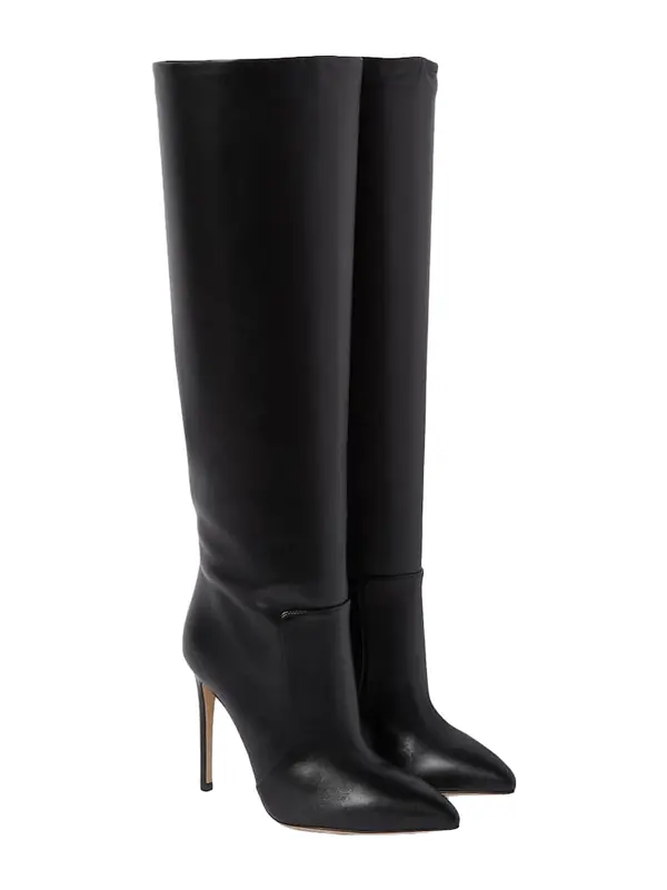 Paris Texas Leather Knee-high Boots - Black