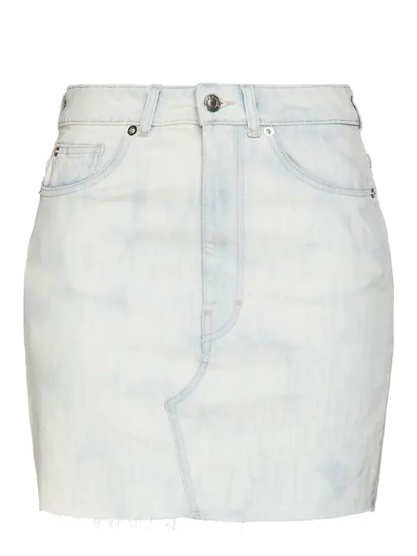 IRO PARIS Rosier Frayed Denim Mini Skirt - Light Denim