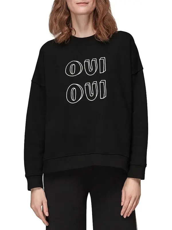 Whistles Oui Oui Sweatshirt - Black