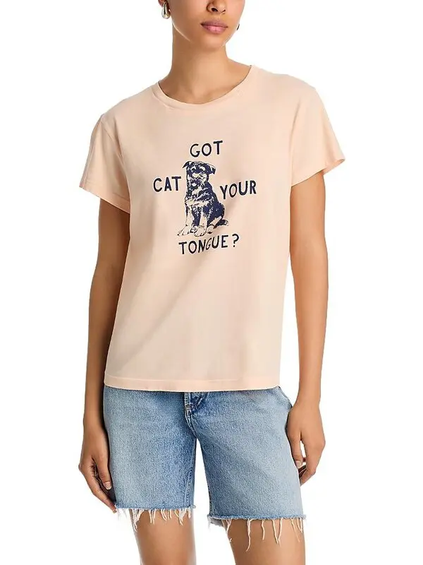 MOTHER The Boxy Goodie Goodie Tee - Cat Got Your Tongue