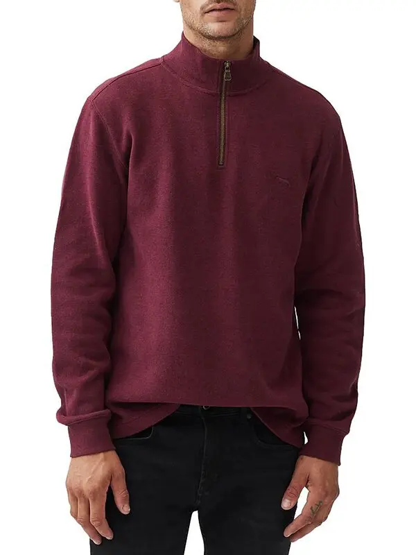 Rodd & Gunn Alton Ave Quarter Zip Sweater - Berry