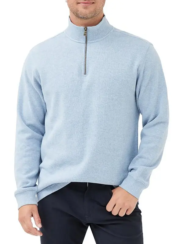 Rodd & Gunn Alton Ave Quarter Zip Sweater - Ice Gray Marl
